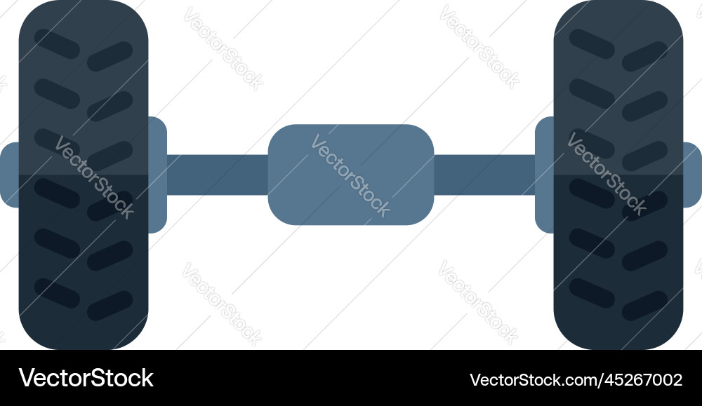 Car suspension icon flat wheel tire Royalty Free Vector