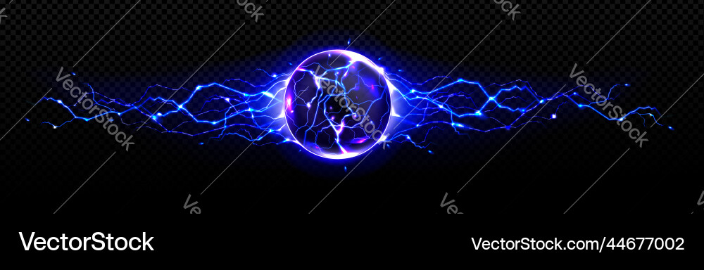Electric Thunderbolt Sphere Royalty Free Vector Image