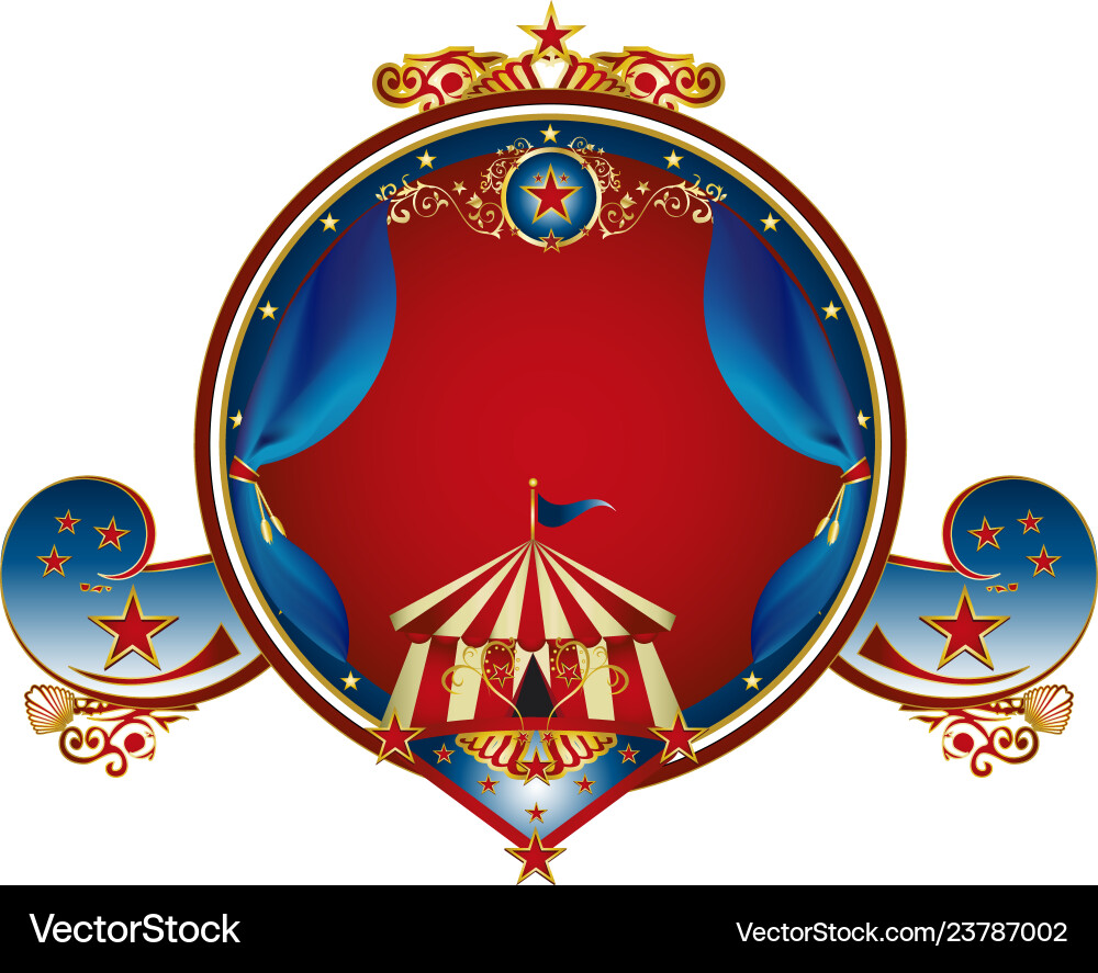 Gold Circus Stamp - Celebration Royalty Free Vector Image