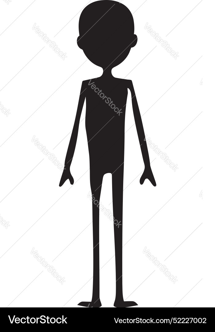 Ink impressions monochrome doodle stickman logo Vector Image