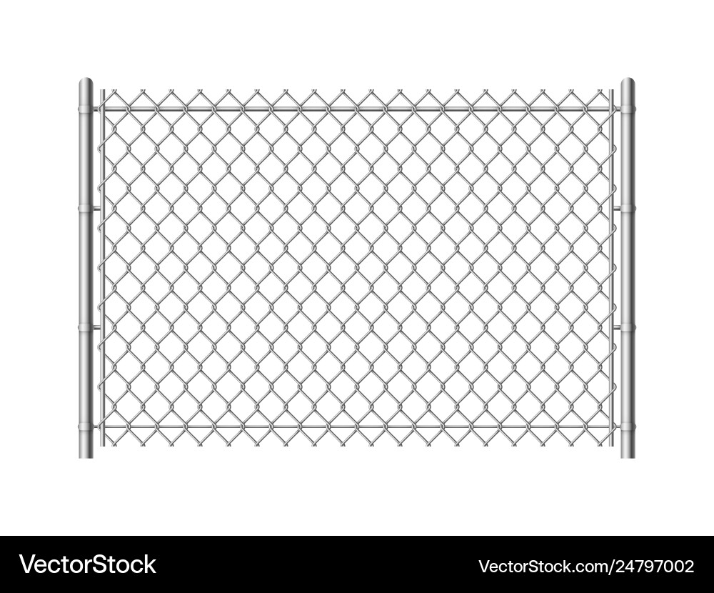 Metal Chain Link Fence Royalty Free Vector Image