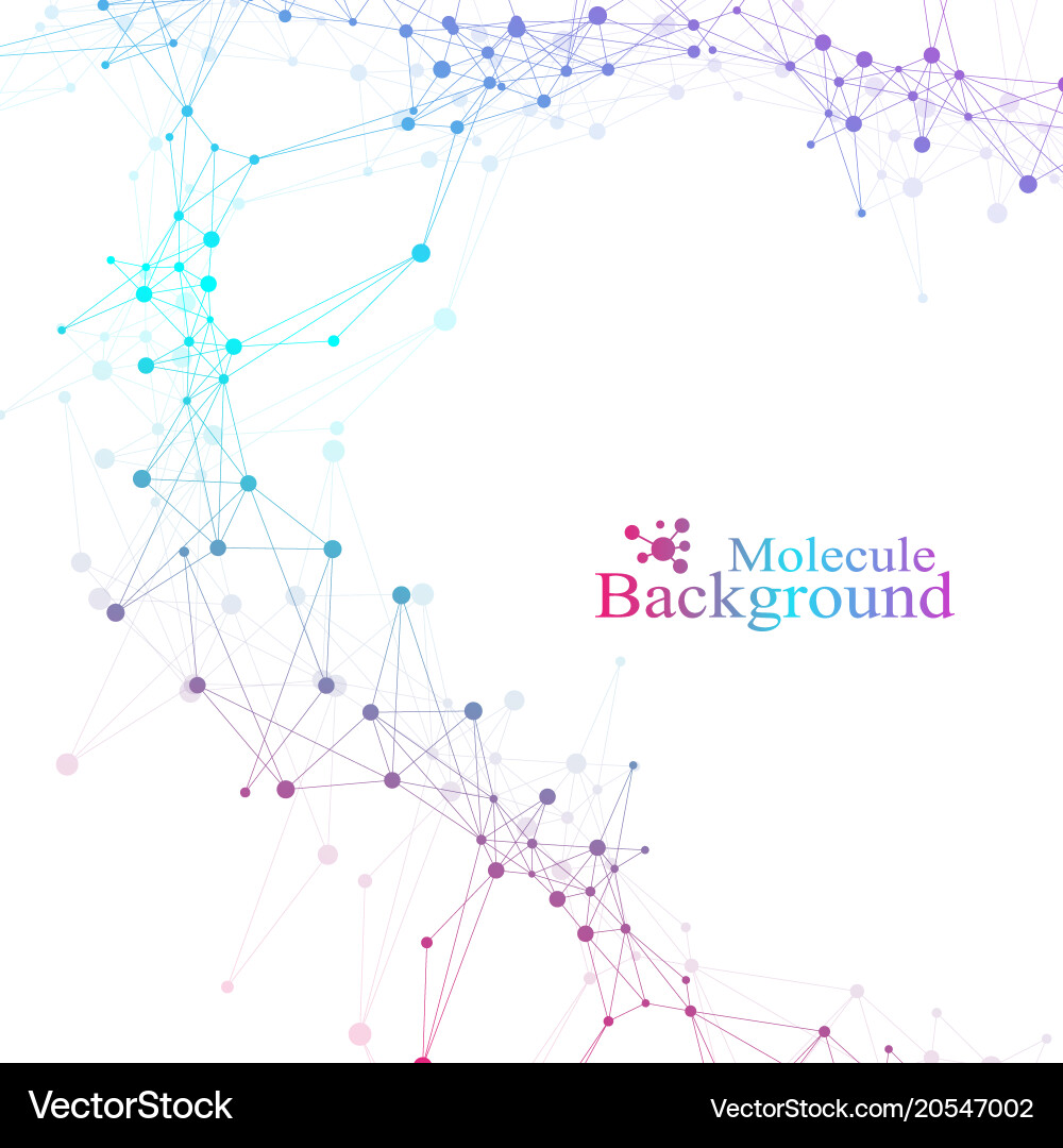 Modern structure molecule dna atom Royalty Free Vector Image