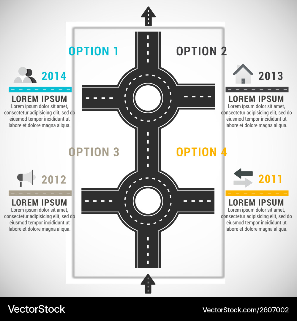 Road Timeline Concept Royalty Free Vector Image