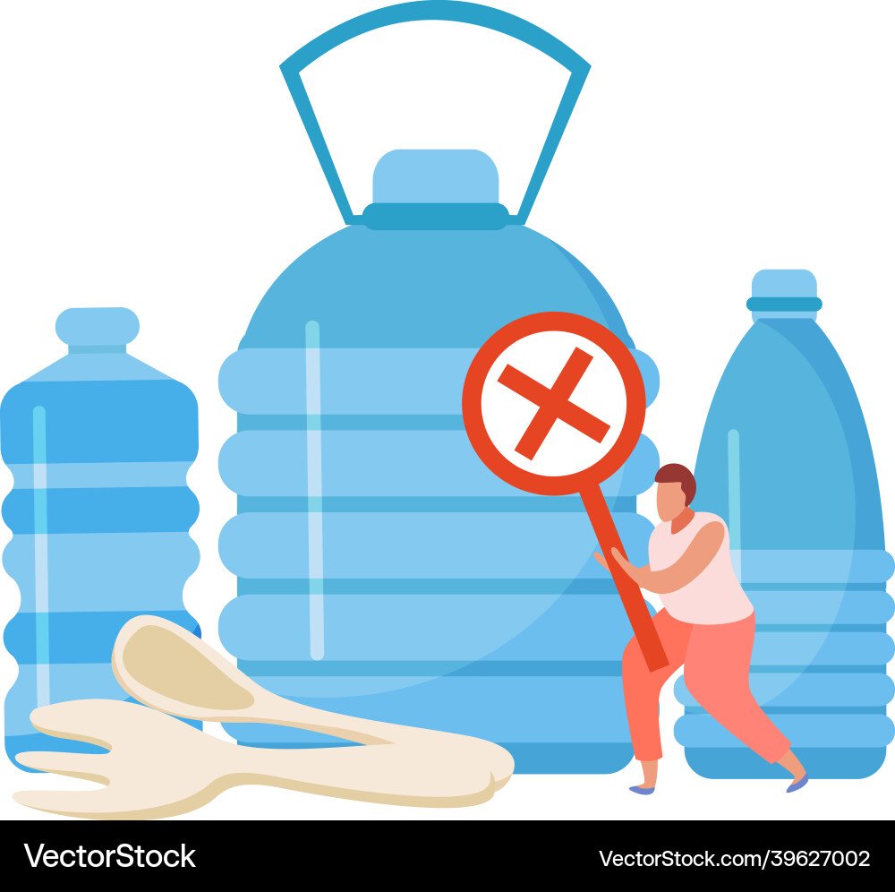 Stop plastic concept Royalty Free Vector Image