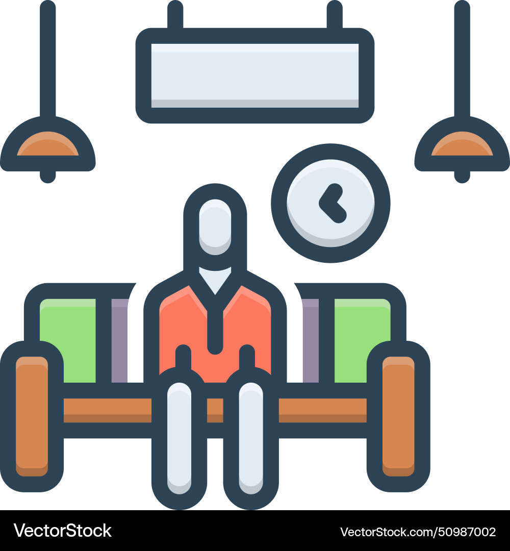 Waiting area Royalty Free Vector Image - VectorStock