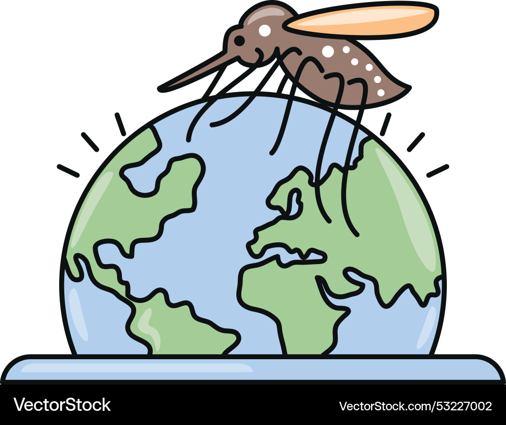 Warmer temperatures increase breeding mosquito Vector Image