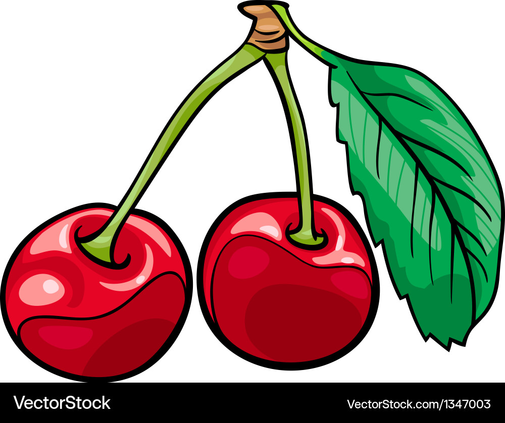 Cherry fruits cartoon Royalty Free Vector Image