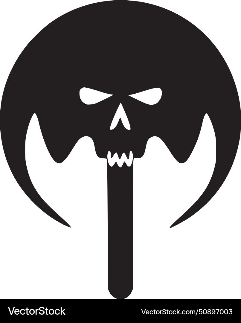 Death - minimalist and flat logo Royalty Free Vector Image