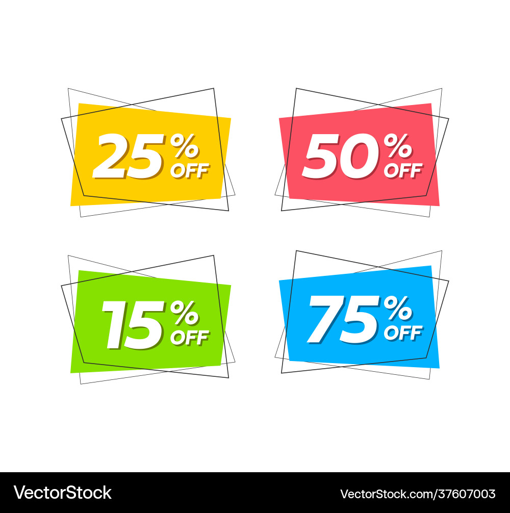 Discount Banners Set Royalty Free Vector Image