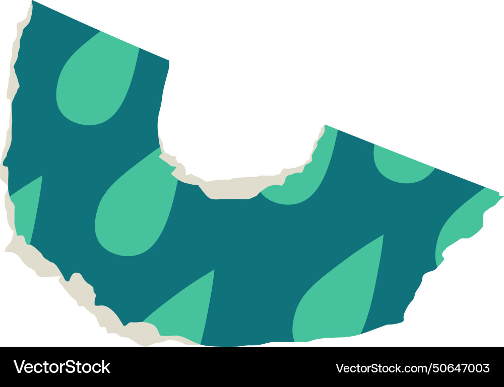 Paper cut piece c shape Royalty Free Vector Image