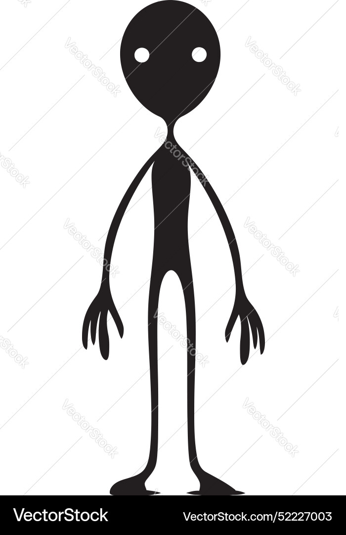 Quirky queries doodle stickman icon in sleek Vector Image