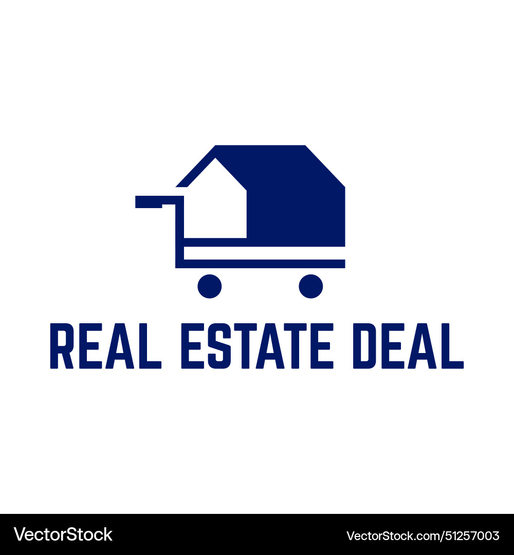 Real estate market logo Royalty Free Vector Image