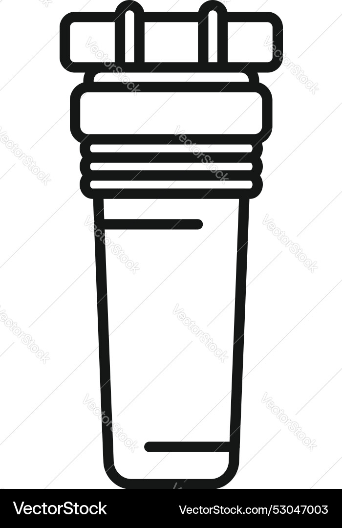 Water filter cartridge replacing icon showing Vector Image