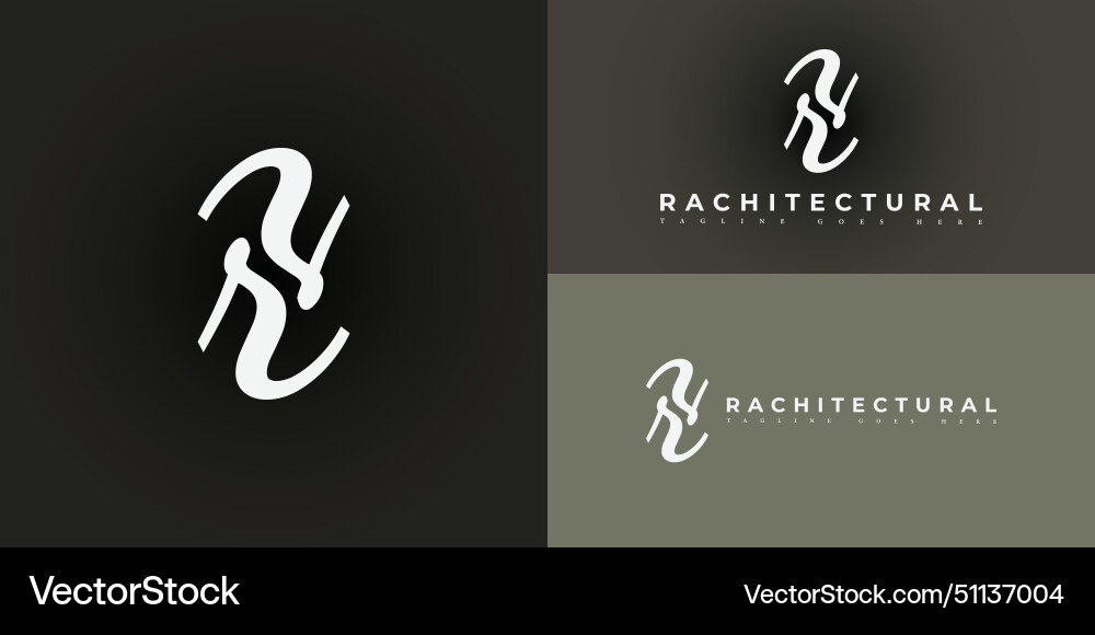 Abstract initial double latin letter r logo Vector Image