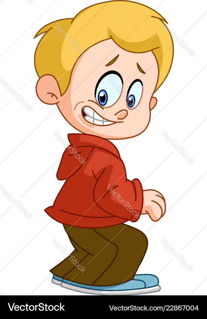 Afraid kid Royalty Free Vector Image - VectorStock