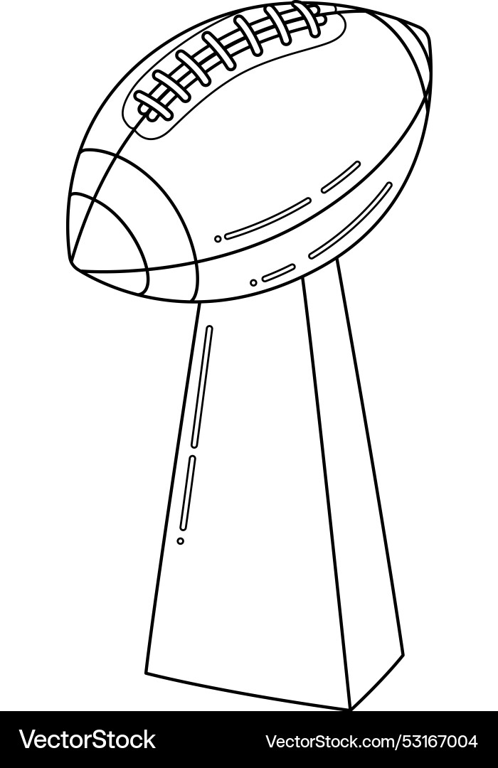 American football super bowl trophy isolated Vector Image