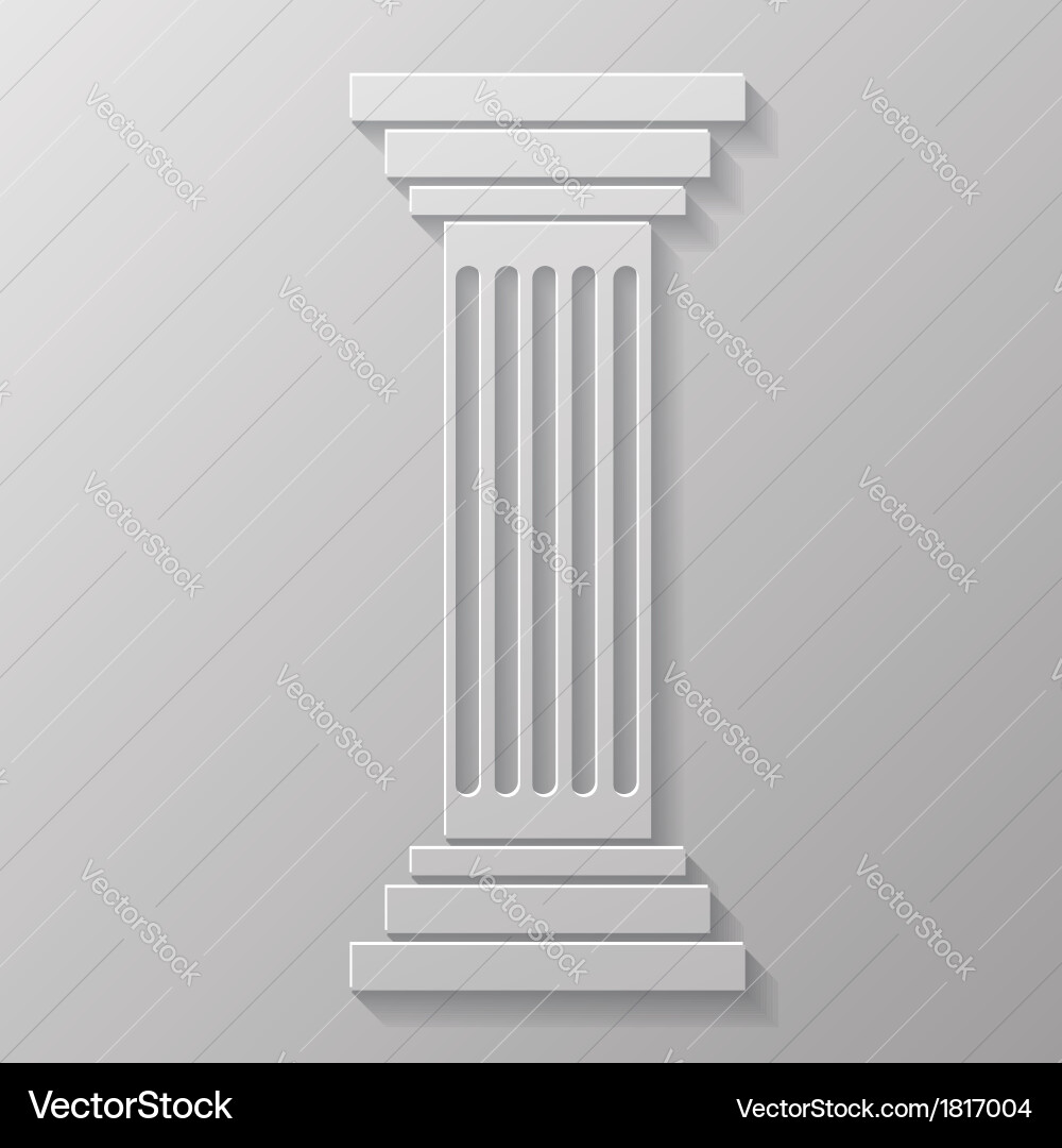 Antique Stone Column Royalty Free Vector Image