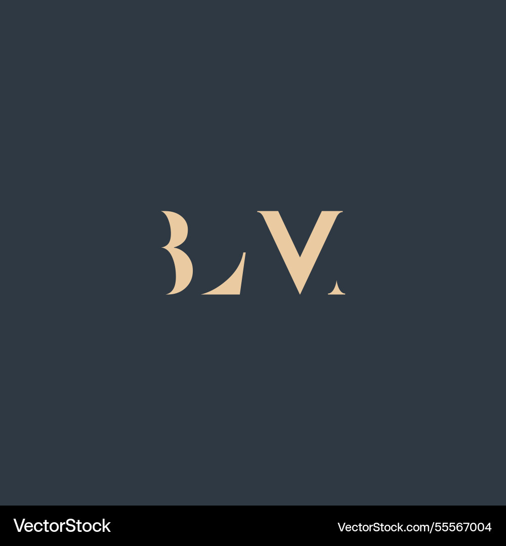 Blm abstract letter logo Royalty Free Vector Image