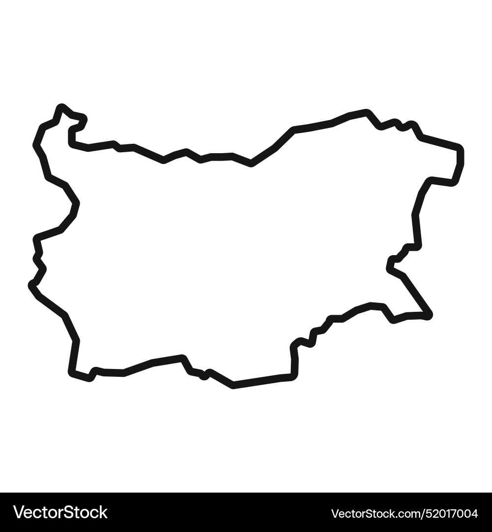 Bulgaria map icon black line art Royalty Free Vector Image
