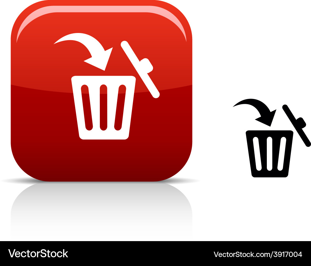 Delete Icon - Trash Bin Royalty Free Vector Image