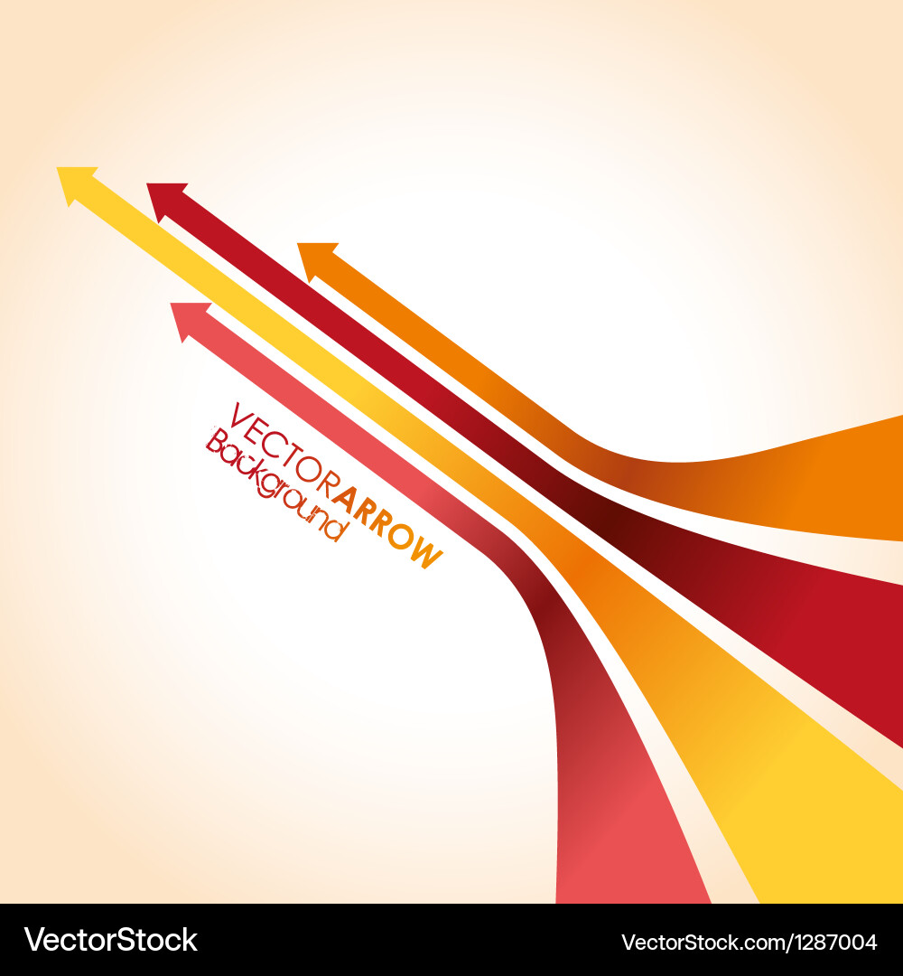 Dynamic Red Arrow Background Royalty Free Vector Image