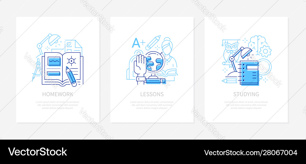 Education and learning - line design style Vector Image