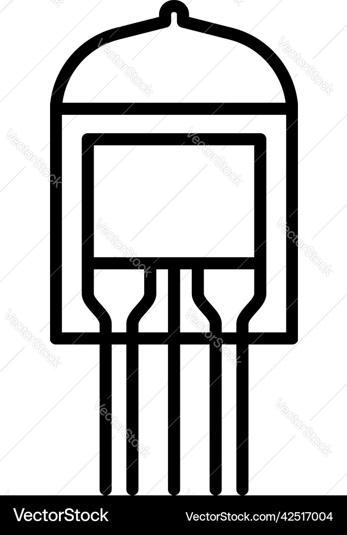 Electronic vacuum tube icon Royalty Free Vector Image