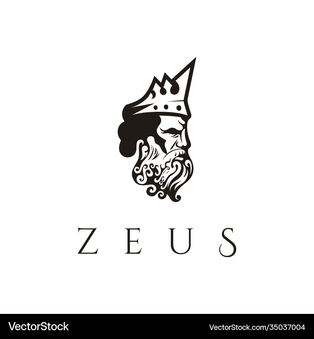 Greek god zeus ancient sculpture Royalty Free Vector Image
