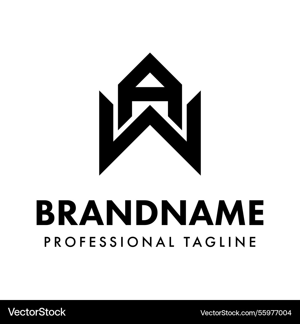 Letters wa monogram logo suitable for any Vector Image