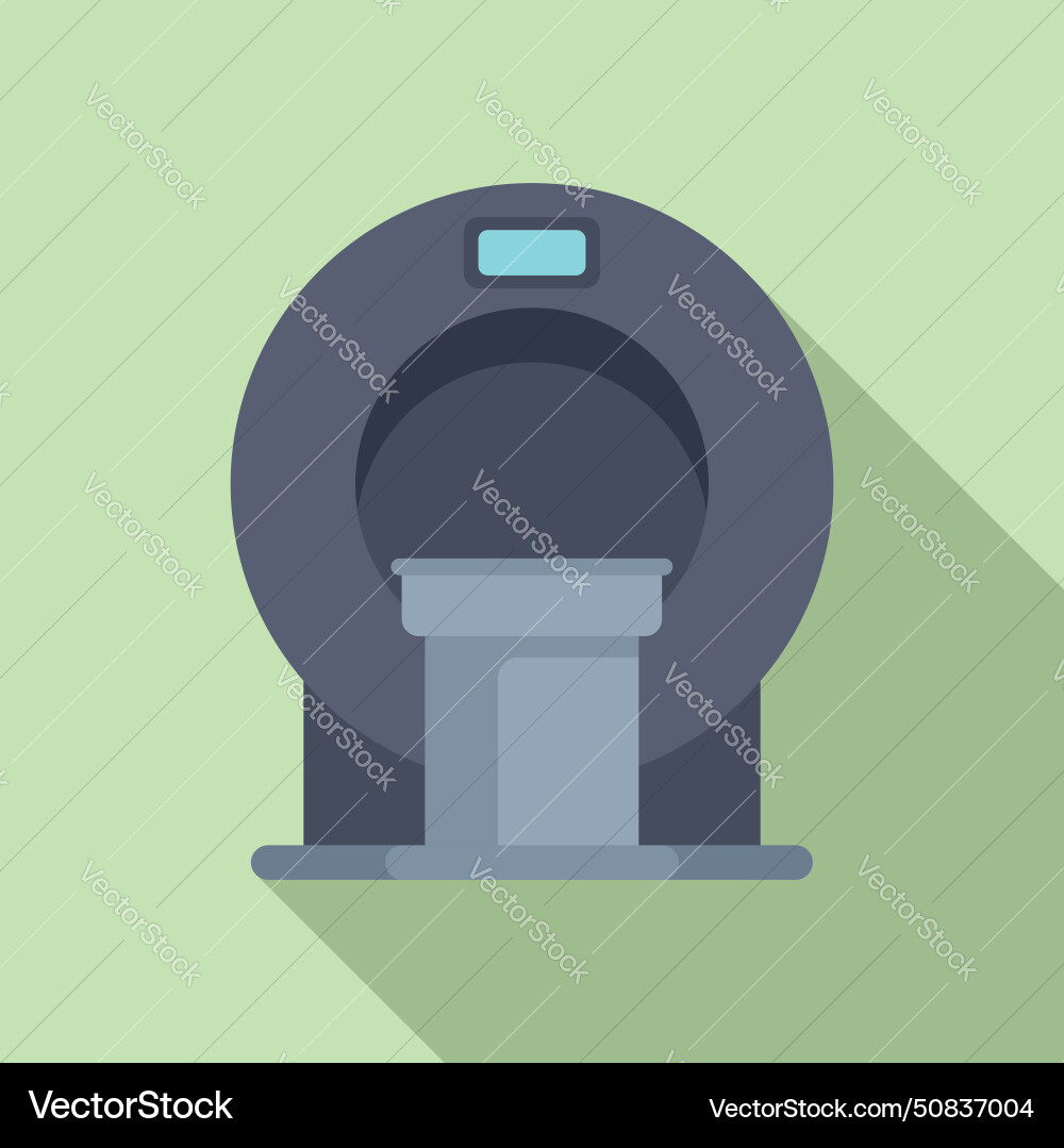 Monitor device exam icon flat patient Royalty Free Vector