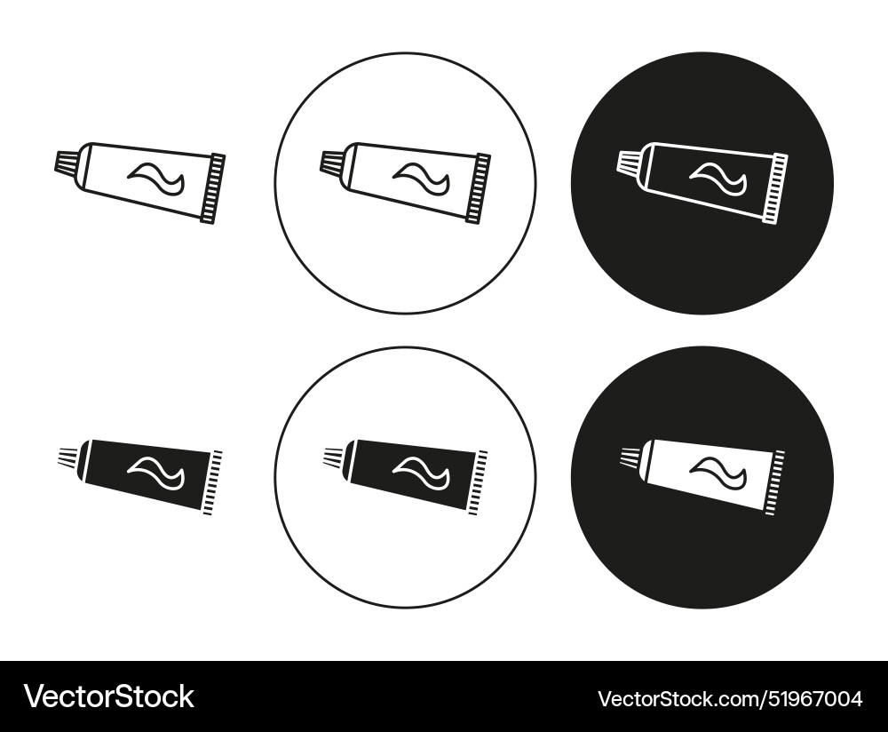Toothpaste tube simple symbol icon Royalty Free Vector Image