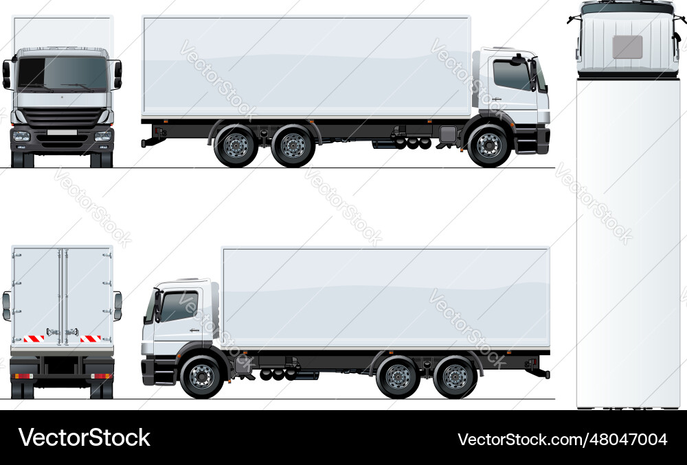 Truck template isolated on white background Vector Image