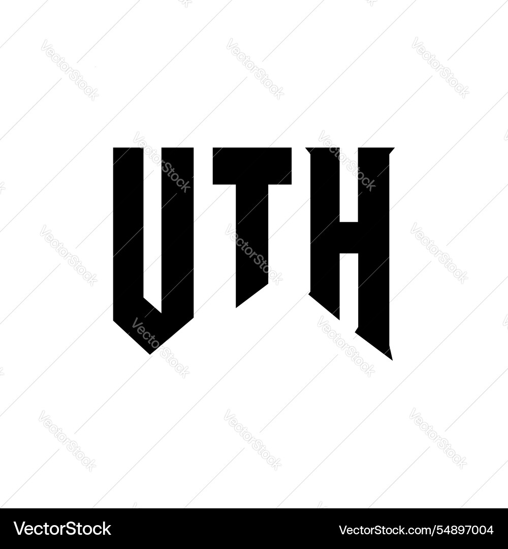 Uth letter logo design for technology company Vector Image