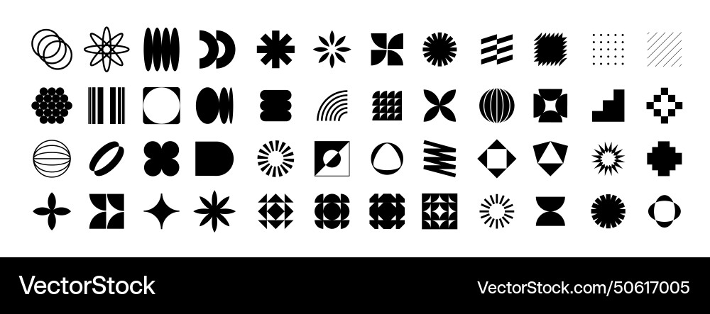 Abstract geometric shapes and grids Royalty Free Vector