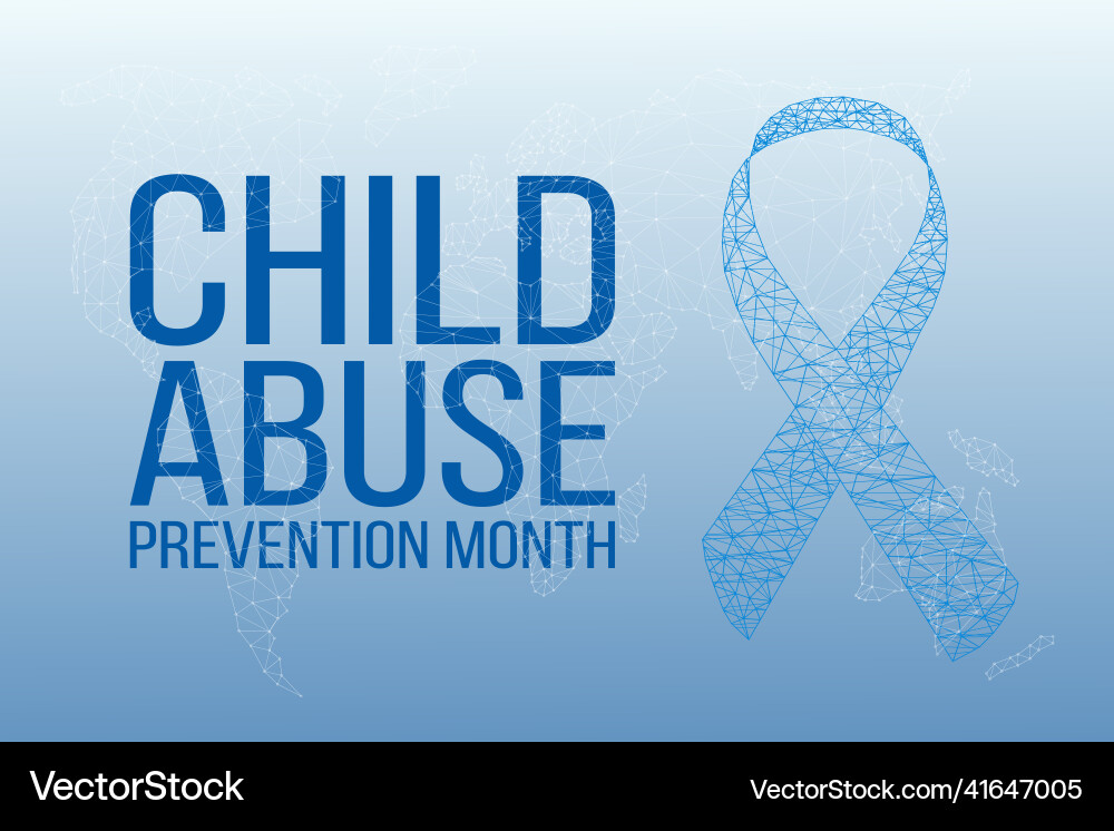 Child abuse prevention month concept banner Vector Image