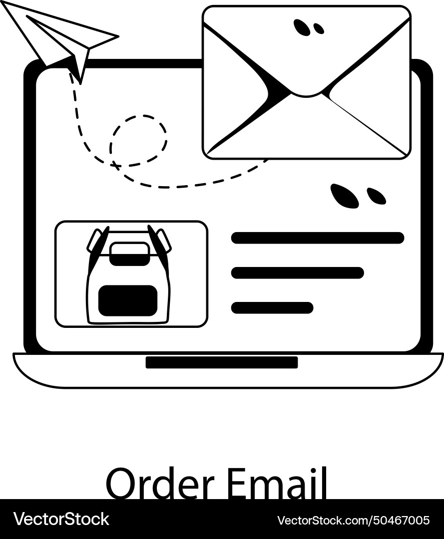 Order email Royalty Free Vector Image - VectorStock