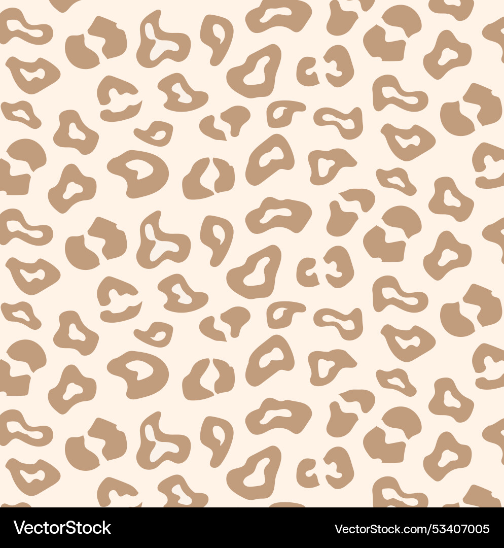 Seamless leopard pattern spot shape Royalty Free Vector