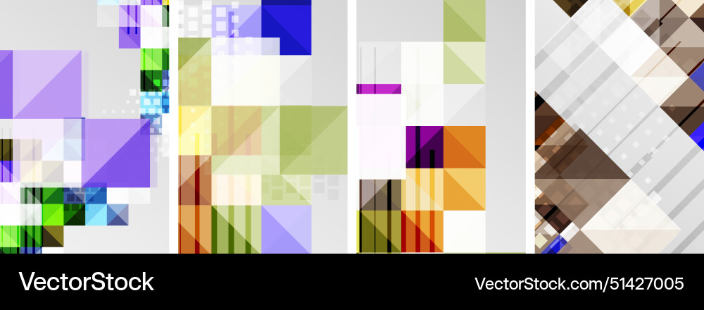 Square abstract poster set Royalty Free Vector Image