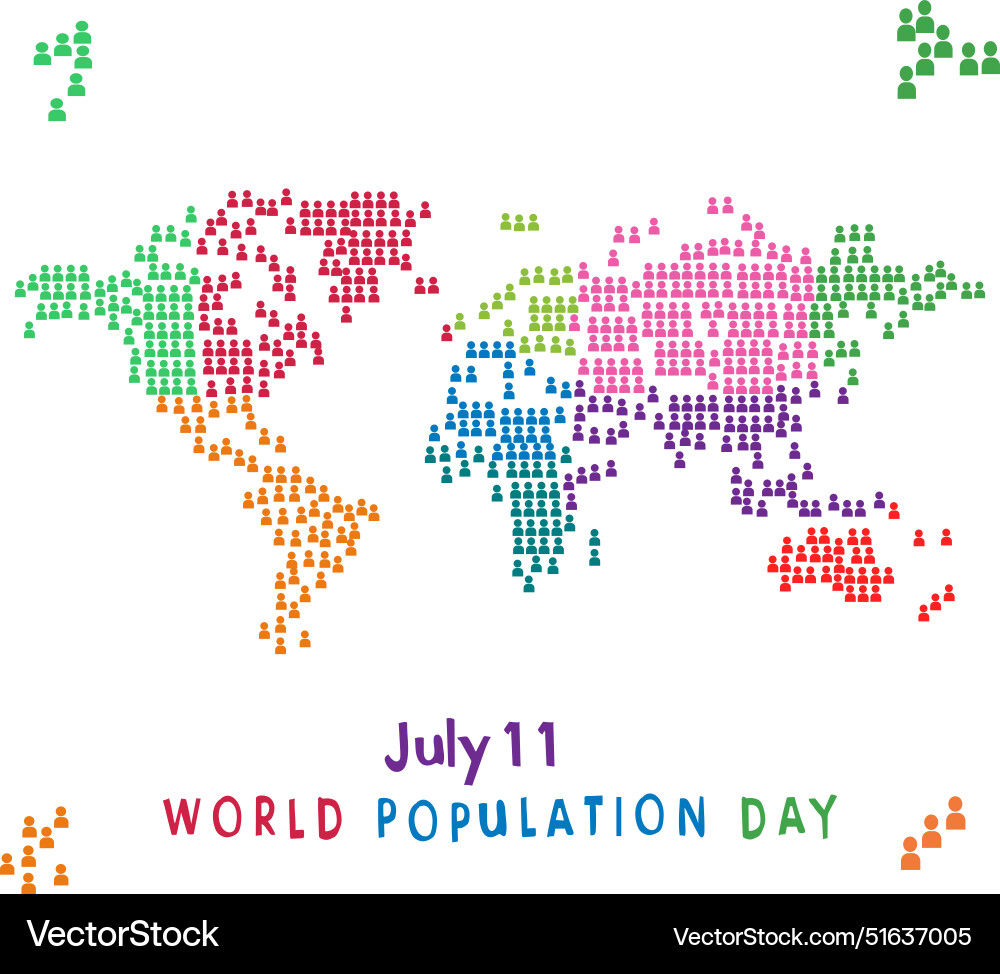 World population day da Royalty Free Vector Image