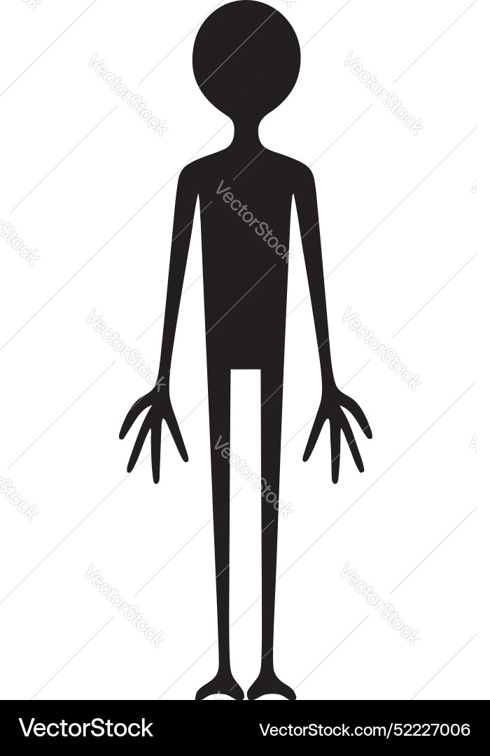 Animated antics chic stickman logo in monochrome Vector Image