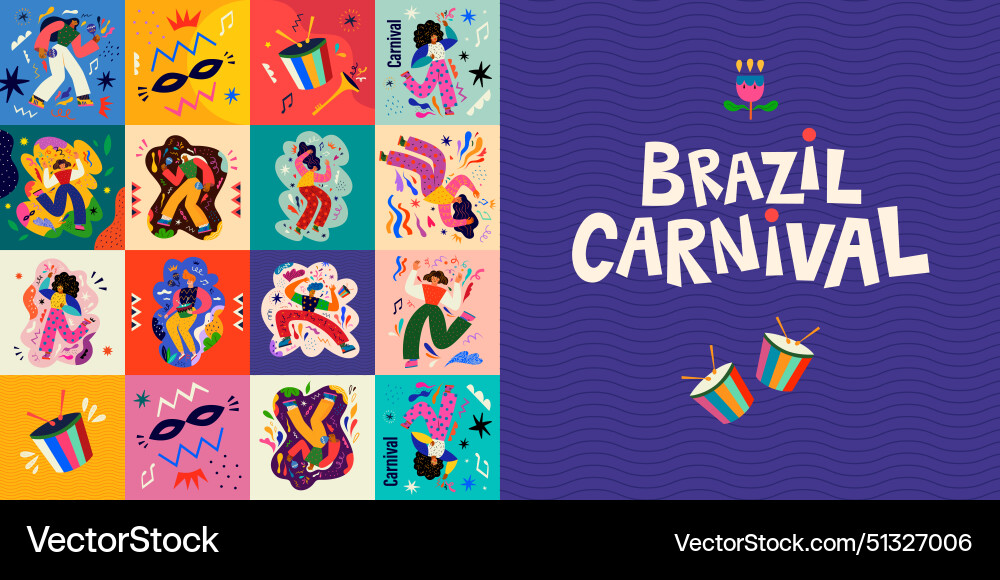 Brazil carnival Royalty Free Vector Image - VectorStock