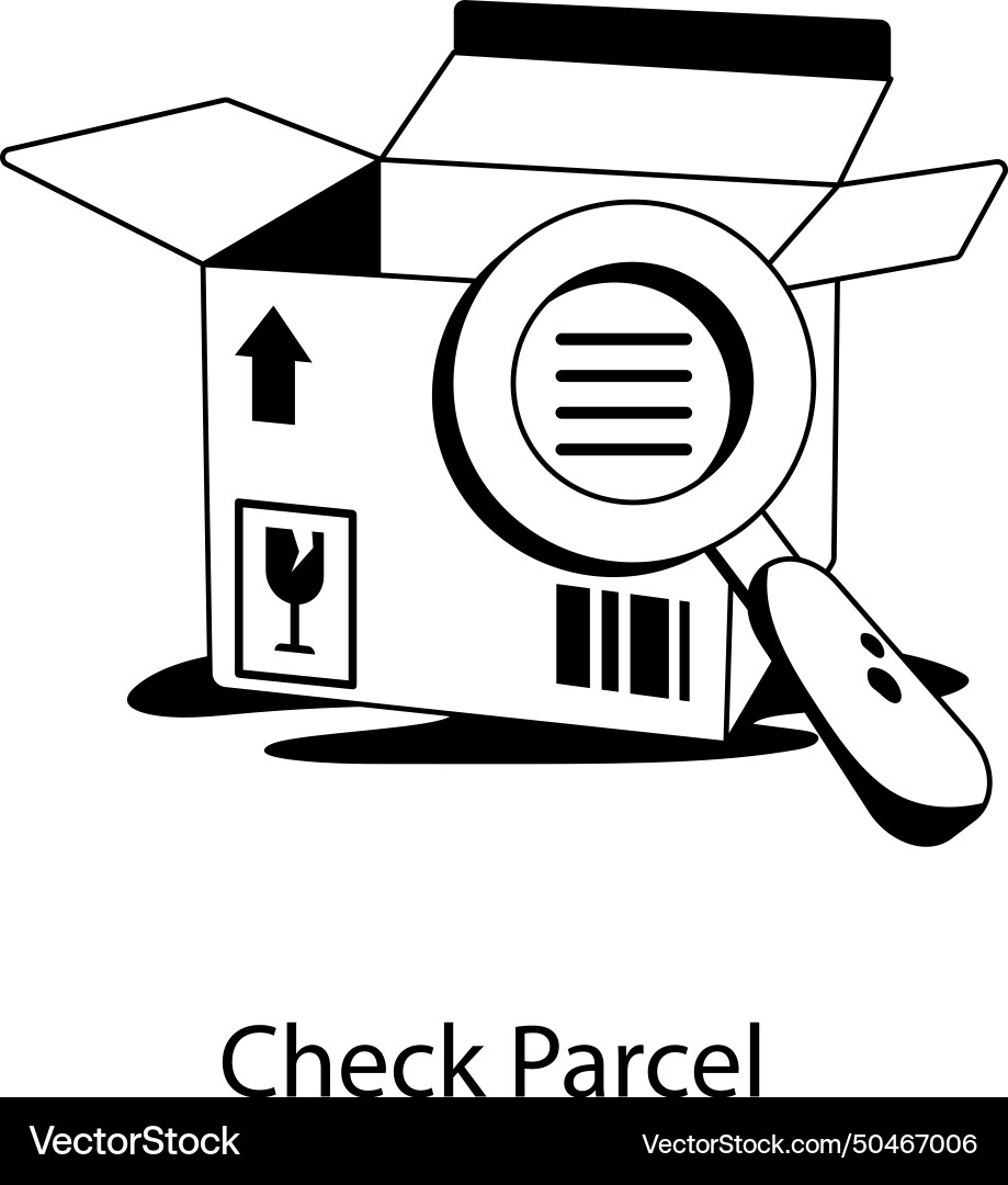 Check parcel Royalty Free Vector Image - VectorStock
