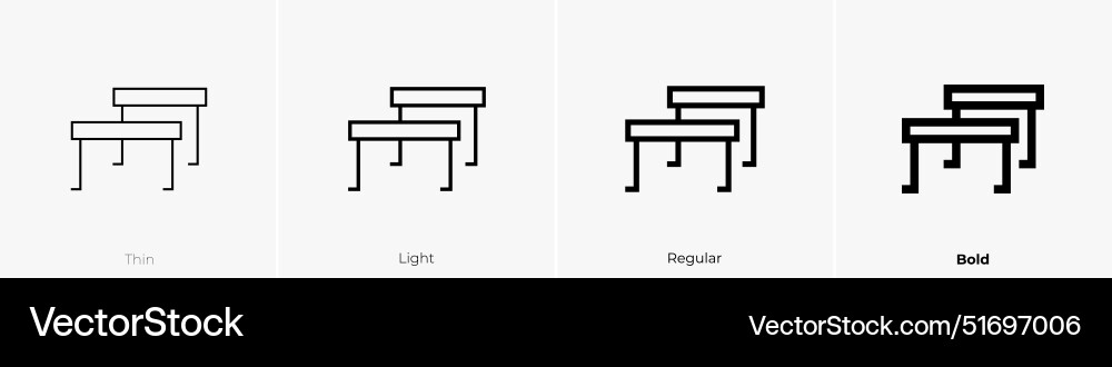 Hurdle icon thin light regular and bold style Vector Image