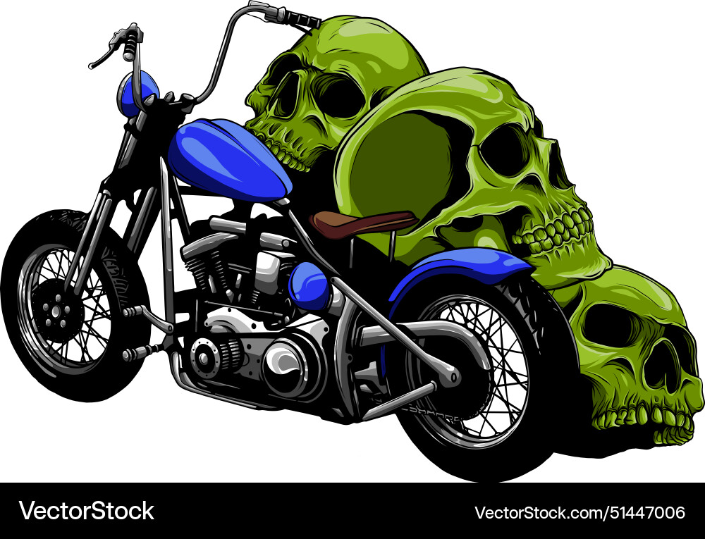 Of custom motorcycle chopper Royalty Free Vector Image