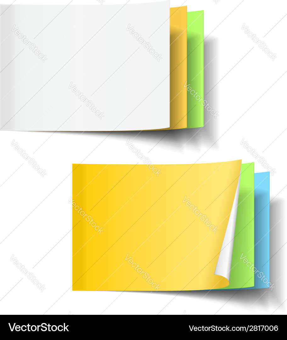 Sticky notes Royalty Free Vector Image - VectorStock
