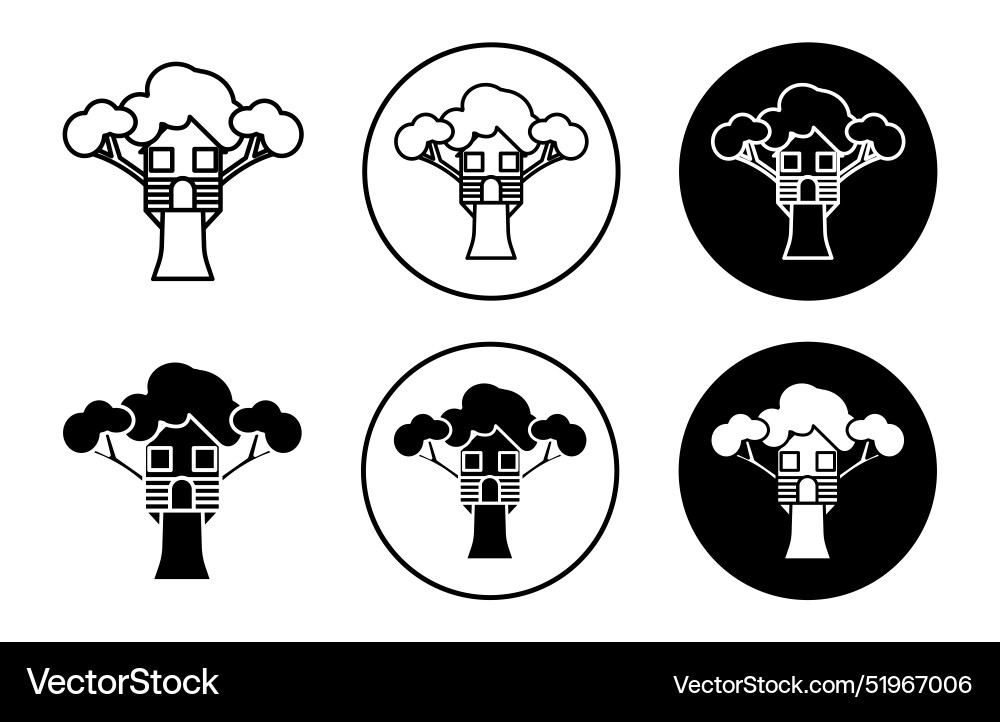 Tree house icon Royalty Free Vector Image - VectorStock