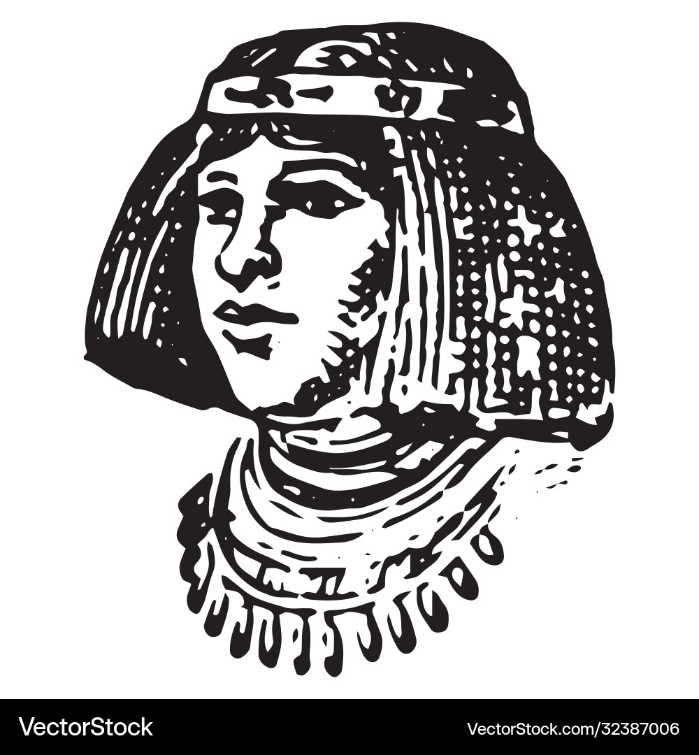 Vintage engraving an egyptian Royalty Free Vector Image