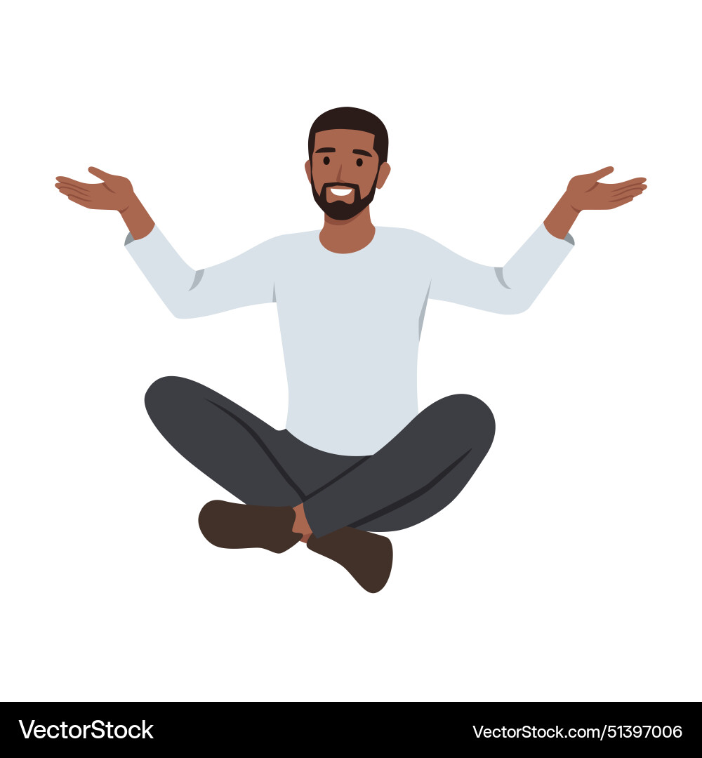 Young executive man sitting relaxed Royalty Free Vector