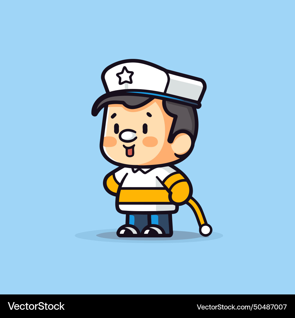 Cute sailor boy cartoon Royalty Free Vector Image