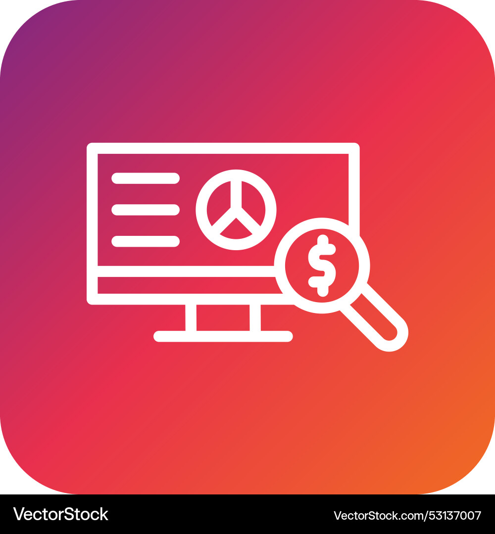 Market research icon design Royalty Free Vector Image